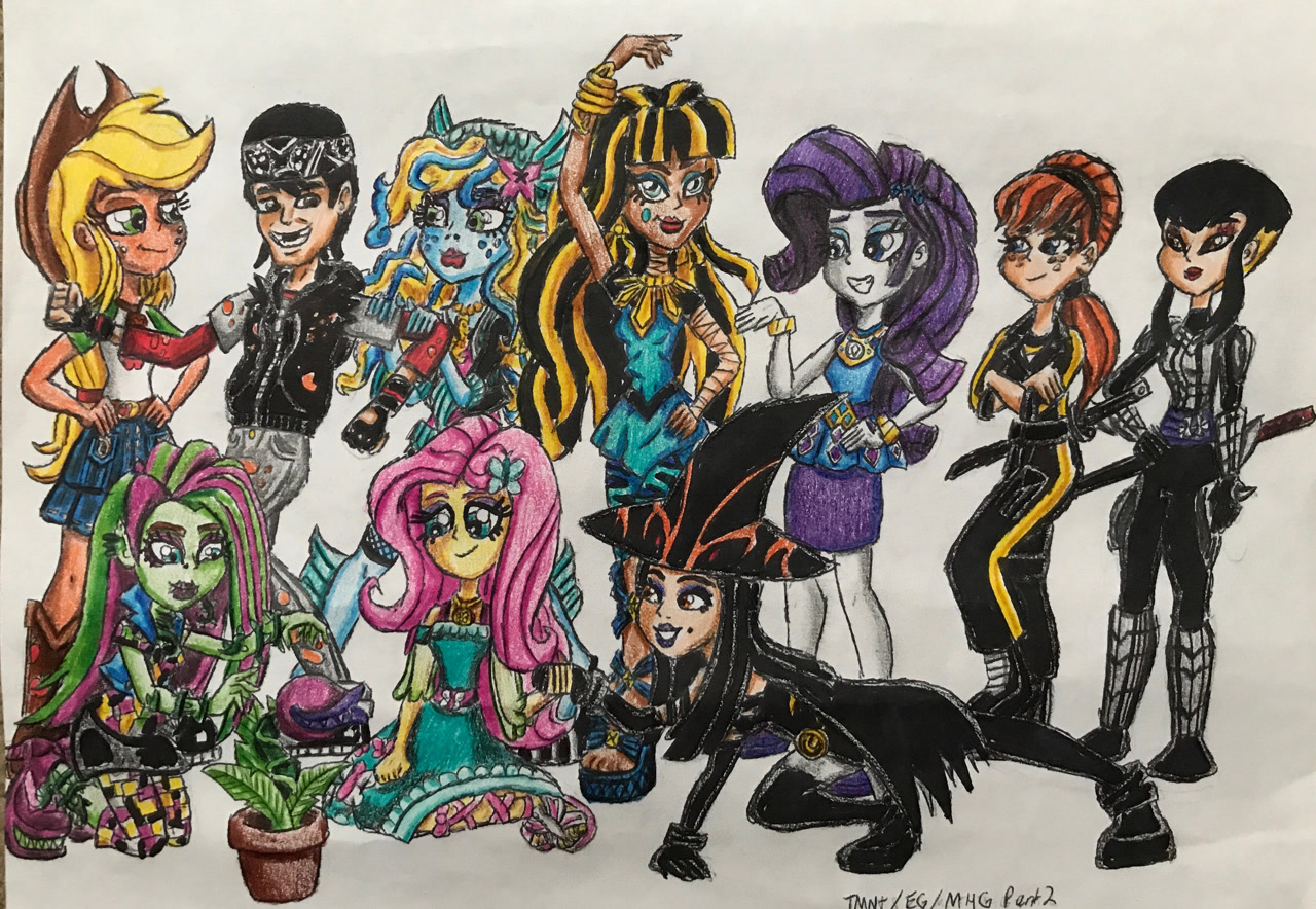 #2476539 - safe, artist:bozzerkazooers, applejack, fluttershy, rarity ...