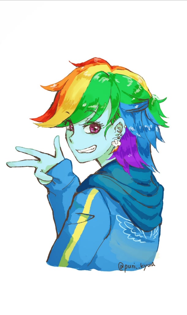 #2476728 - safe, artist:puri__kyua, rainbow dash, equestria girls, g4 ...