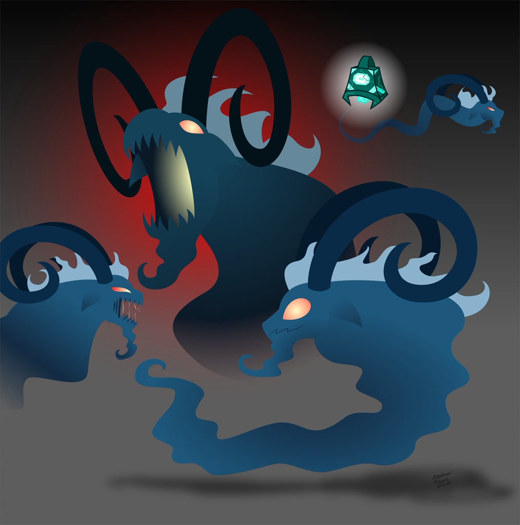 #2479036 - safe, artist:aleximusprime, grogar, ghost, sheep, undead ...