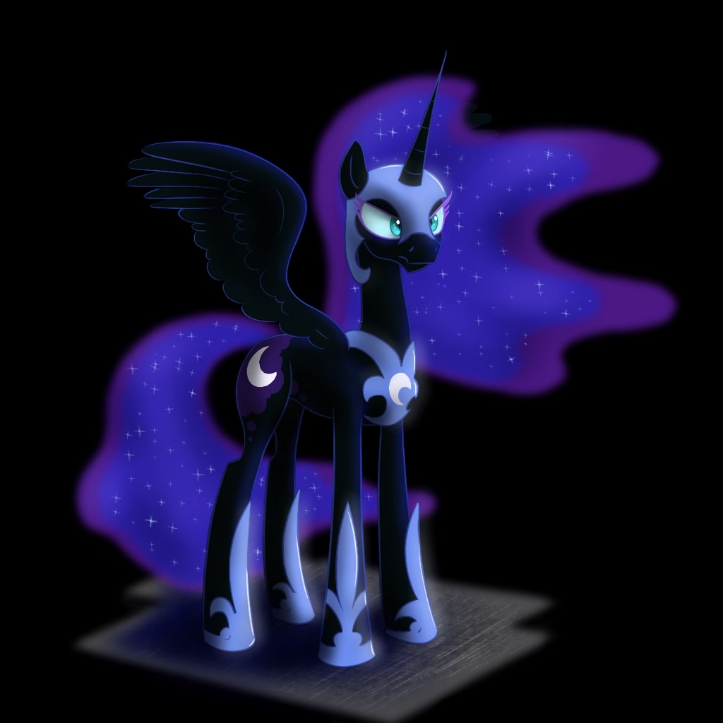 #2459645 - safe, artist:aquaticvibes, nightmare moon, alicorn, pony, g4 ...