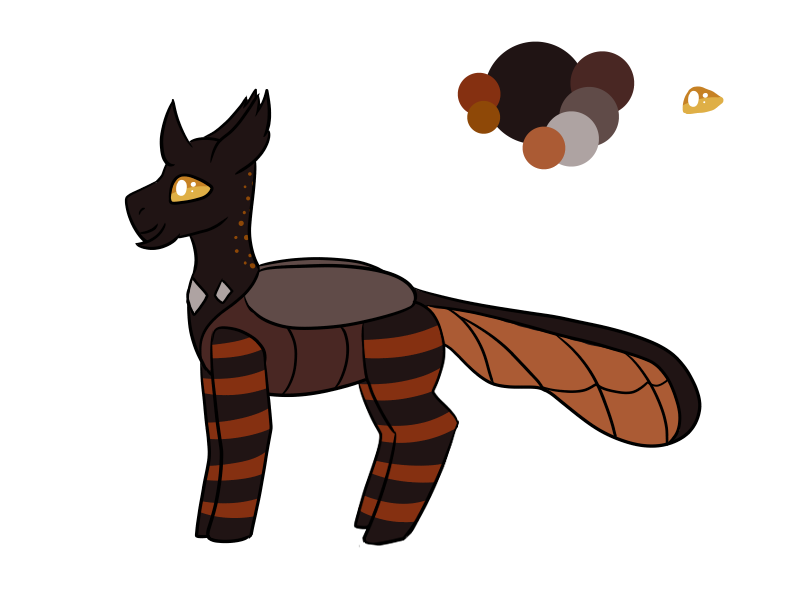 #2460935 - safe, artist:l0oneyluna, oc, oc only, oc:leaf litter, changeling, brown changeling ...