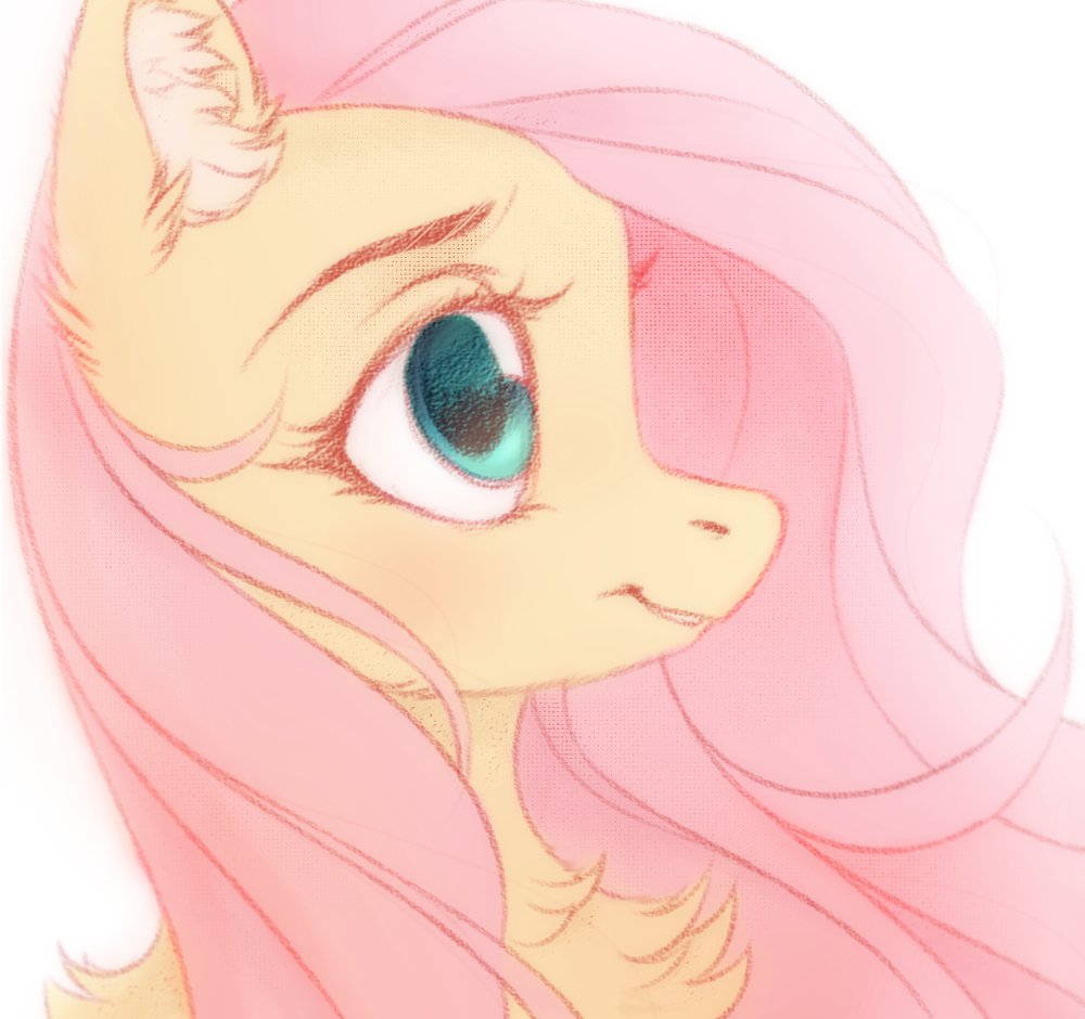 #2462911 - safe, artist:vird-gi, fluttershy, pony, g4, bust, chest ...