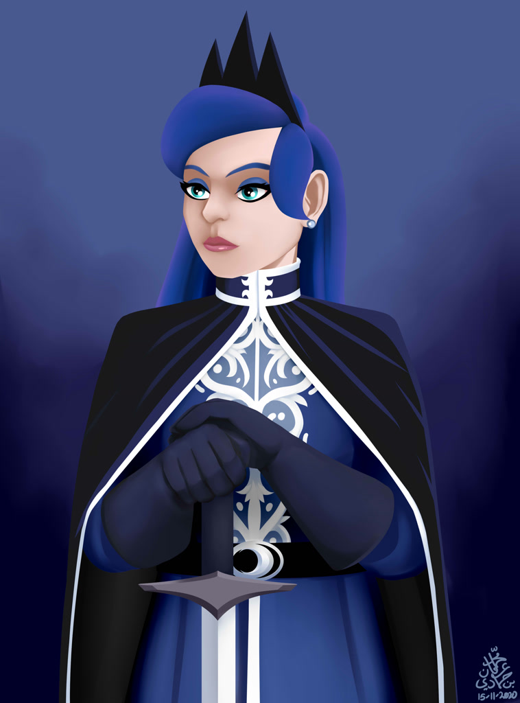 #2488830 - safe, artist:poecillia-gracilis19, princess luna, human ...