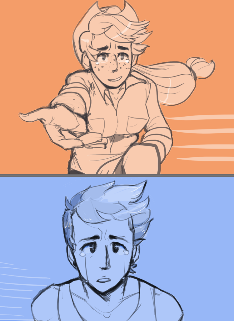 #2491784 - safe, artist:immediocregoodbye, applejack, rainbow dash ...