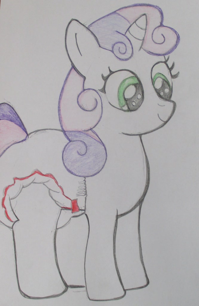 #2495830 - suggestive, artist:star lily, sweetie belle, pony, unicorn ...