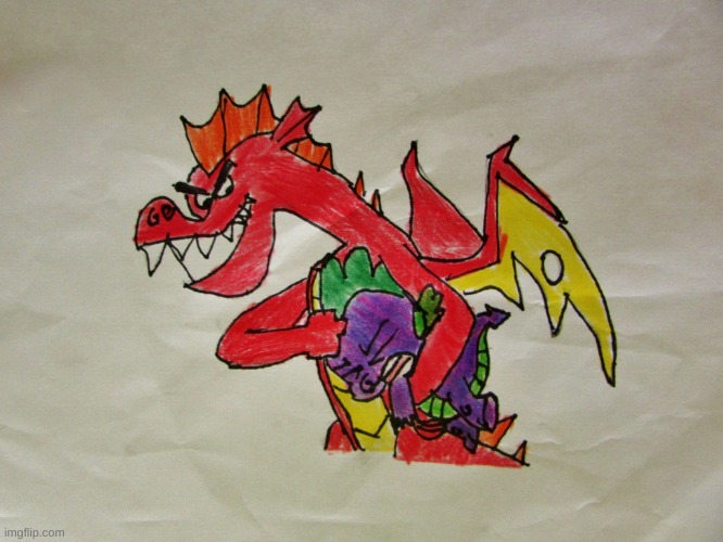 #2480921 - safe, artist:spikeabuser, garble, spike, dragon, dragon ...