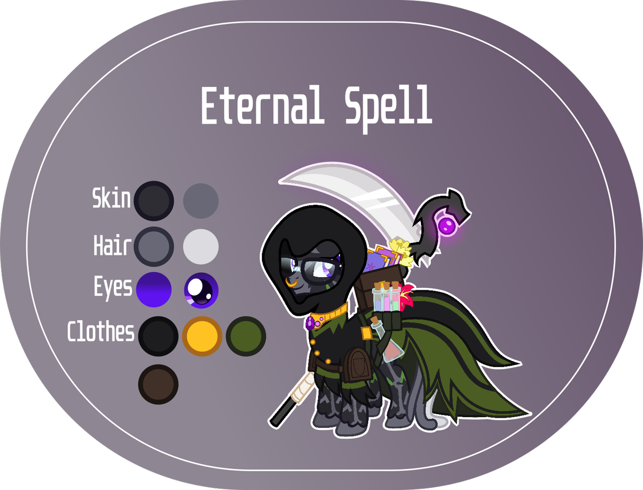 #2481974 - safe, artist:n0kkun, oc, oc only, oc:eternal spell, pony ...