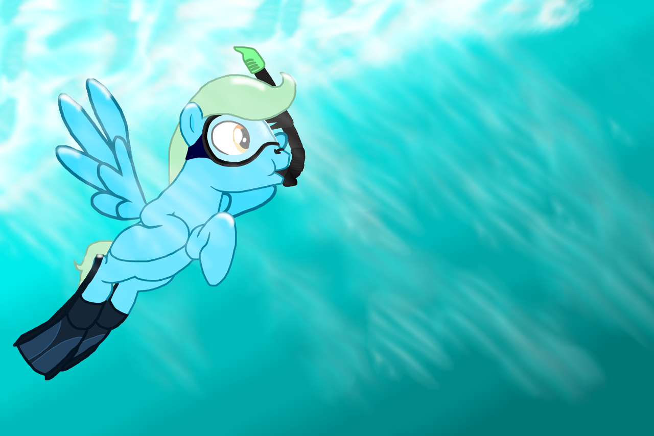 #2485470 - safe, artist:akififi, oc, oc only, oc:sea glow, pegasus ...