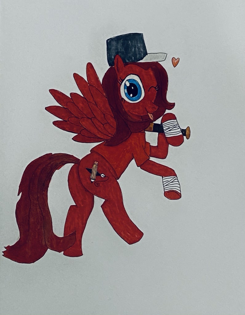 #2502139 - safe, artist:martialarts2003, oc, oc:ink rose, pegasus, pony ...