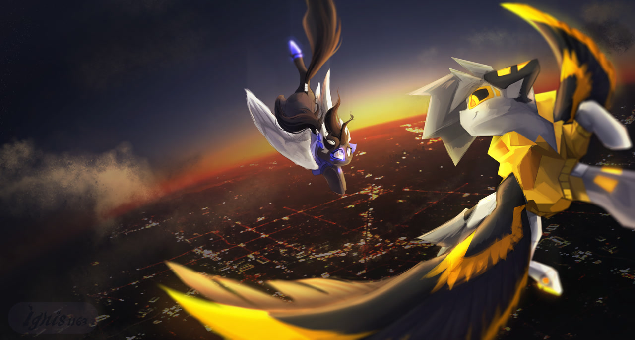 #2502598 - safe, artist:ignis, oc, oc only, oc:pango, oc:wyn, pegasus ...