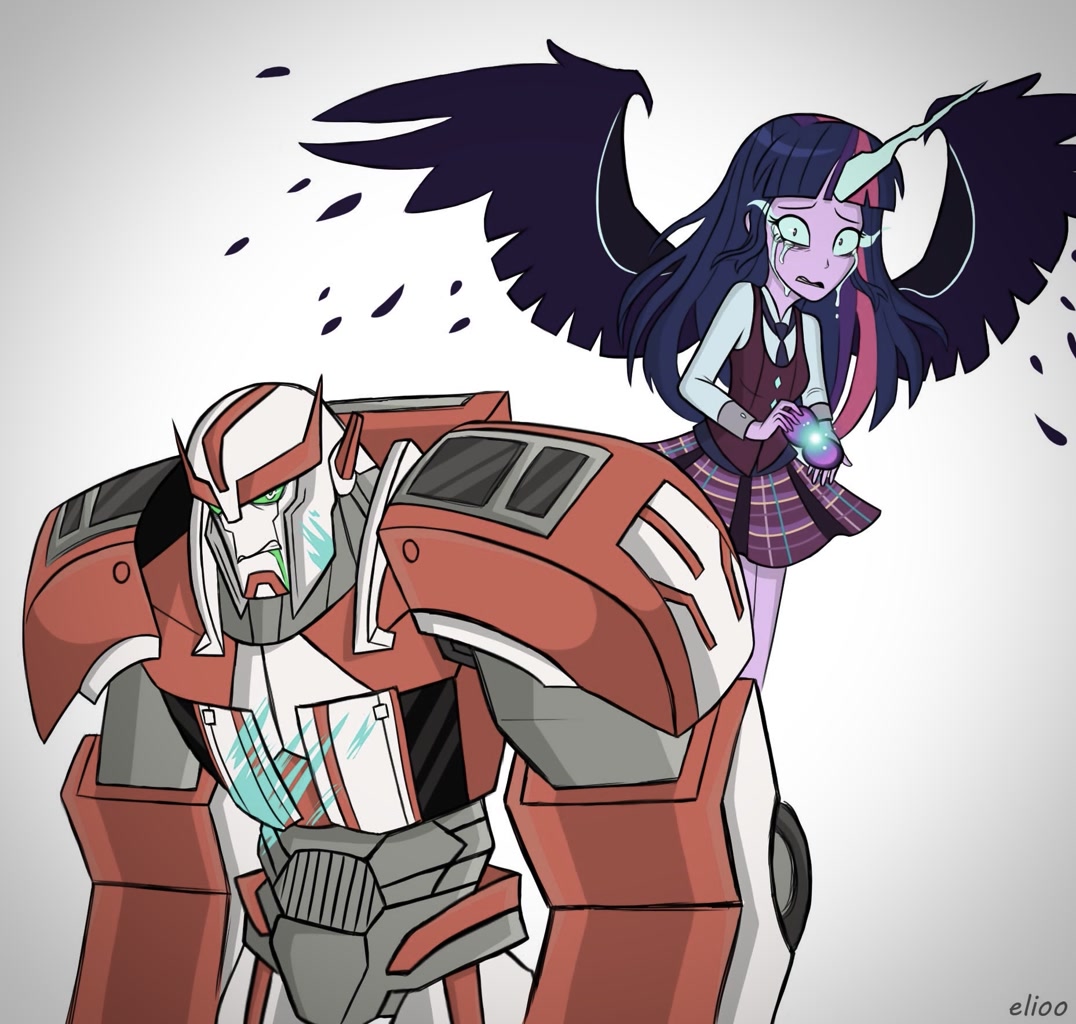 #2505023 - safe, artist:elioo, sci-twi, twilight sparkle, robot ...