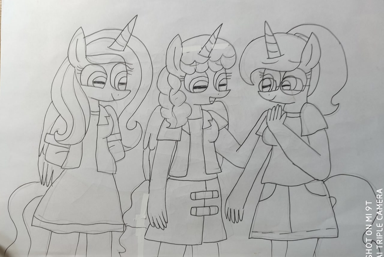 #2505348 - safe, artist:徐詩珮, oc, oc only, oc:diana paintbrush, oc:ola ...