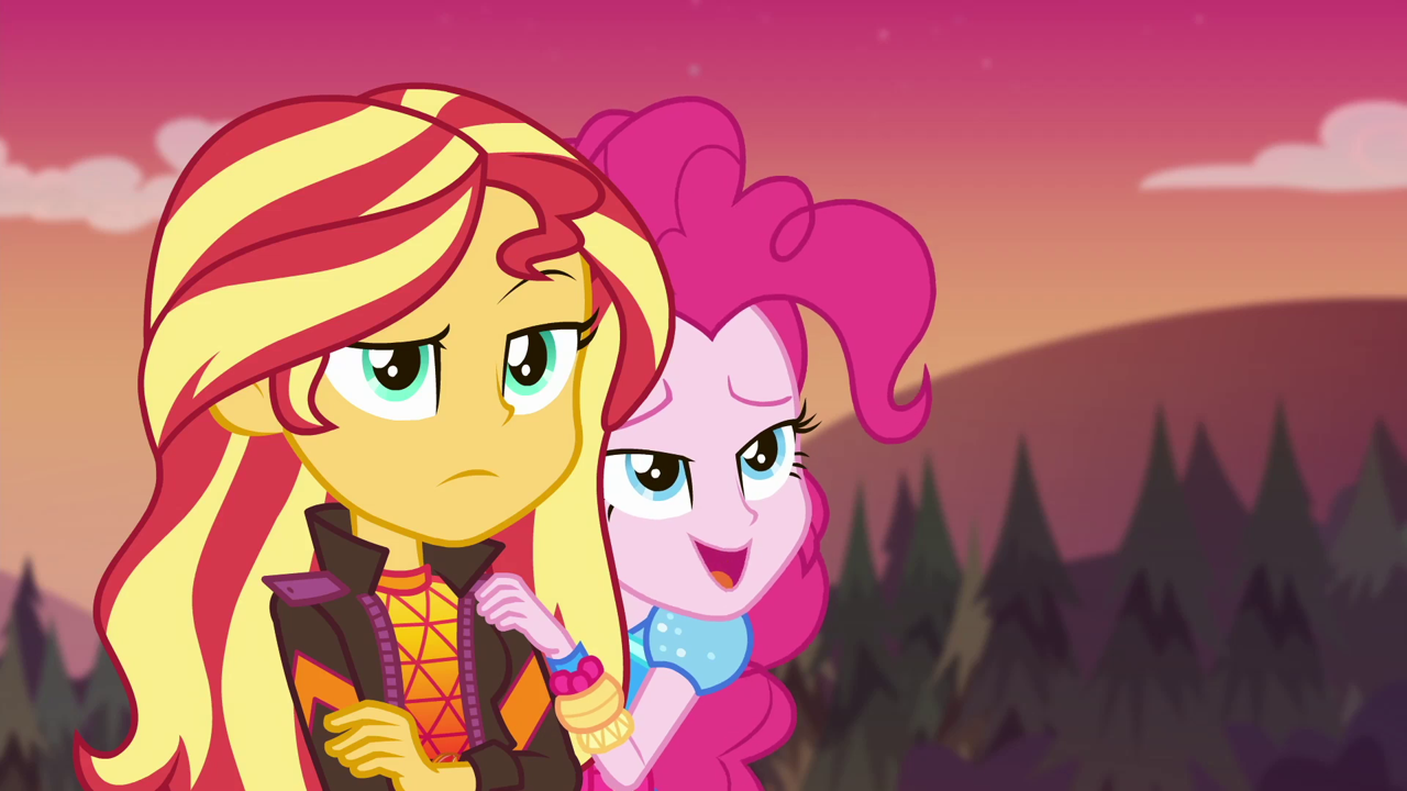 #2262751 - safe, screencap, pinkie pie, sunset shimmer, equestria girls ...