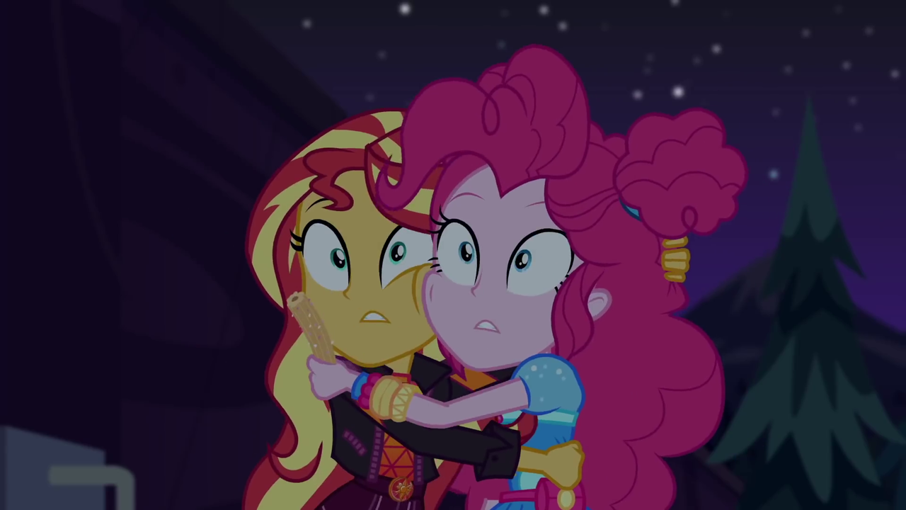 #2271024 - safe, screencap, pinkie pie, sunset shimmer, equestria girls ...