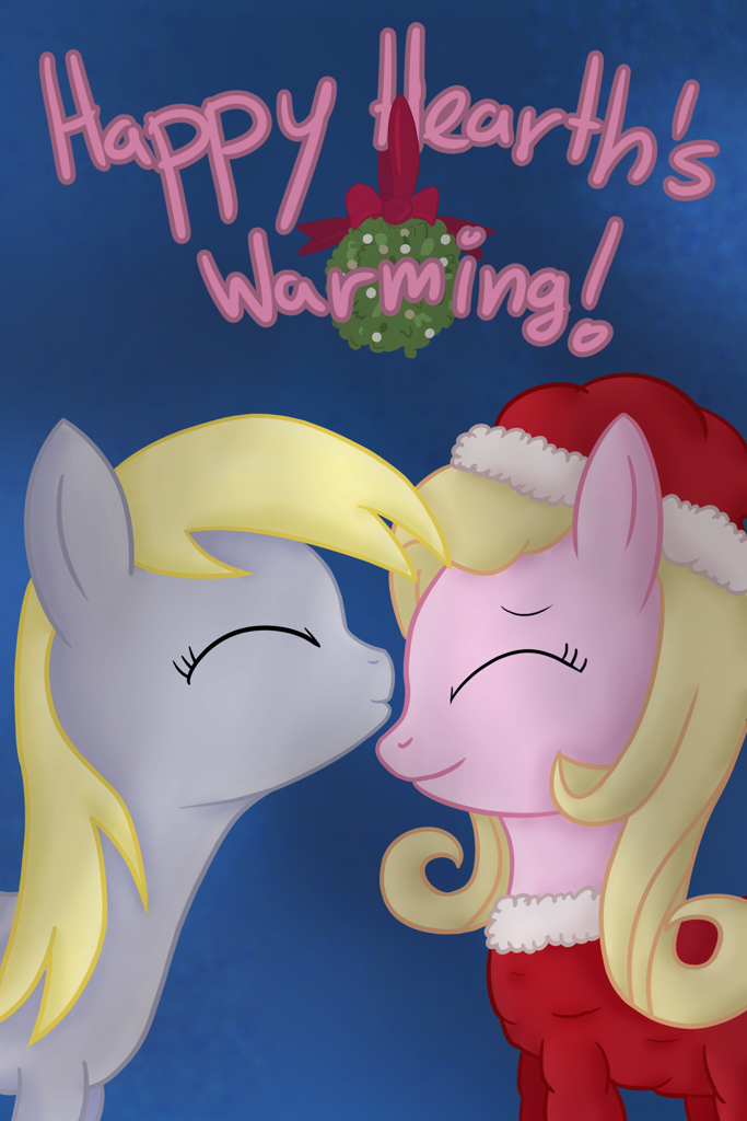 #2271608 - safe, artist:rasmustom, derpy hooves, oc, oc:chuckles, earth ...