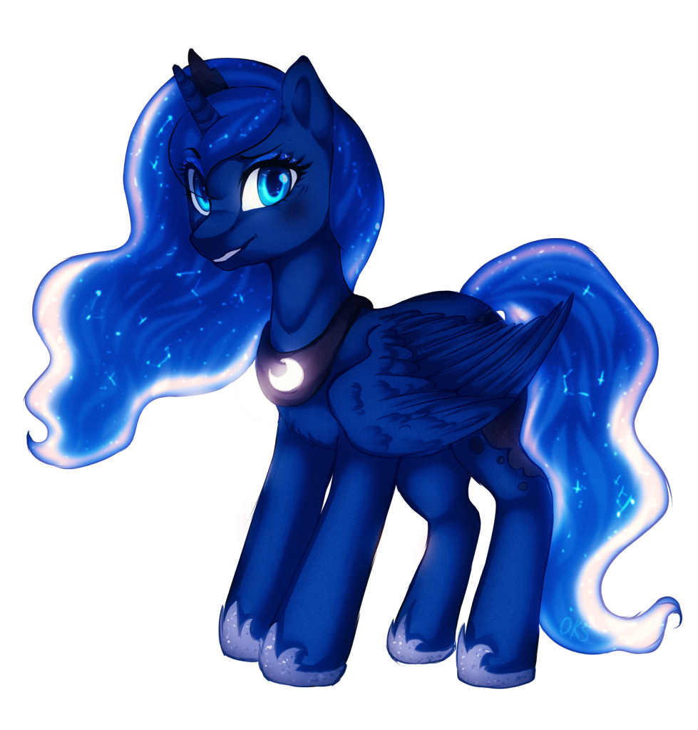 #2275151 - safe, artist:oksssid, princess luna, alicorn, pony, chest ...