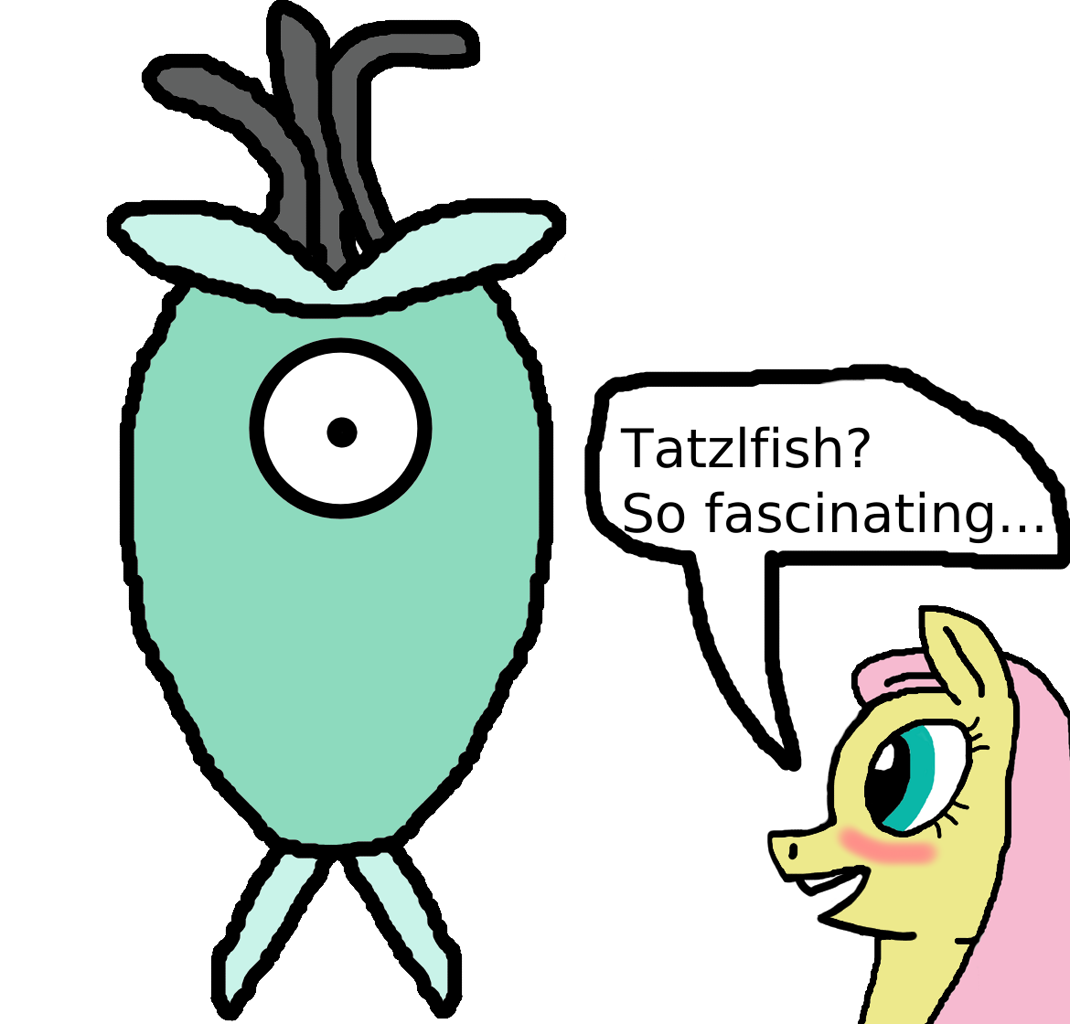 #2263509 - safe, artist:nebbie, fluttershy, fish, pony, g4, blushing ...