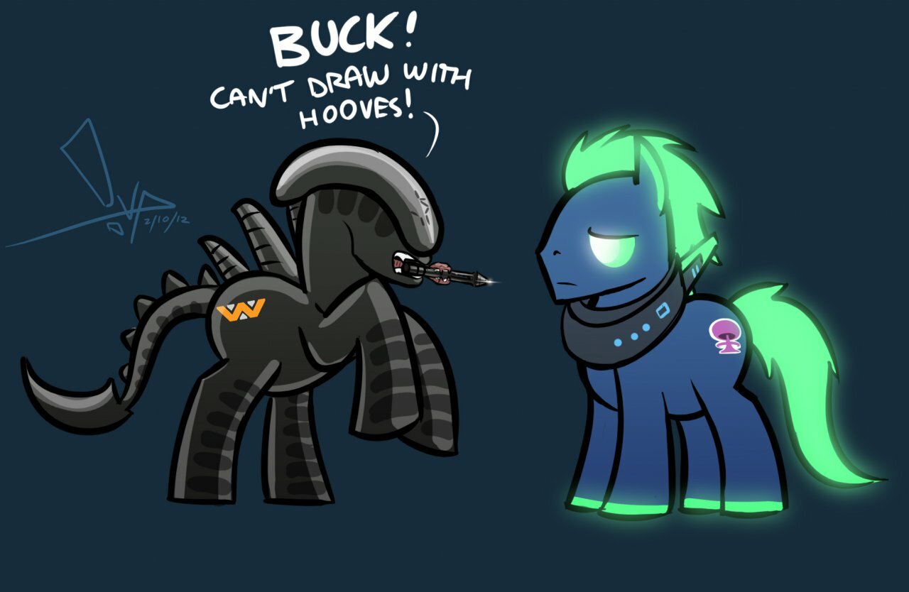 #2295634 - safe, artist:bgn, oc, oc only, oc:drxeno, oc:podex, alien ...