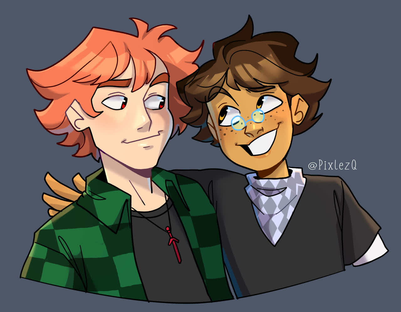 #2296866 - safe, artist:pixlezq, oc, oc:copper plume, oc:ruby sword ...