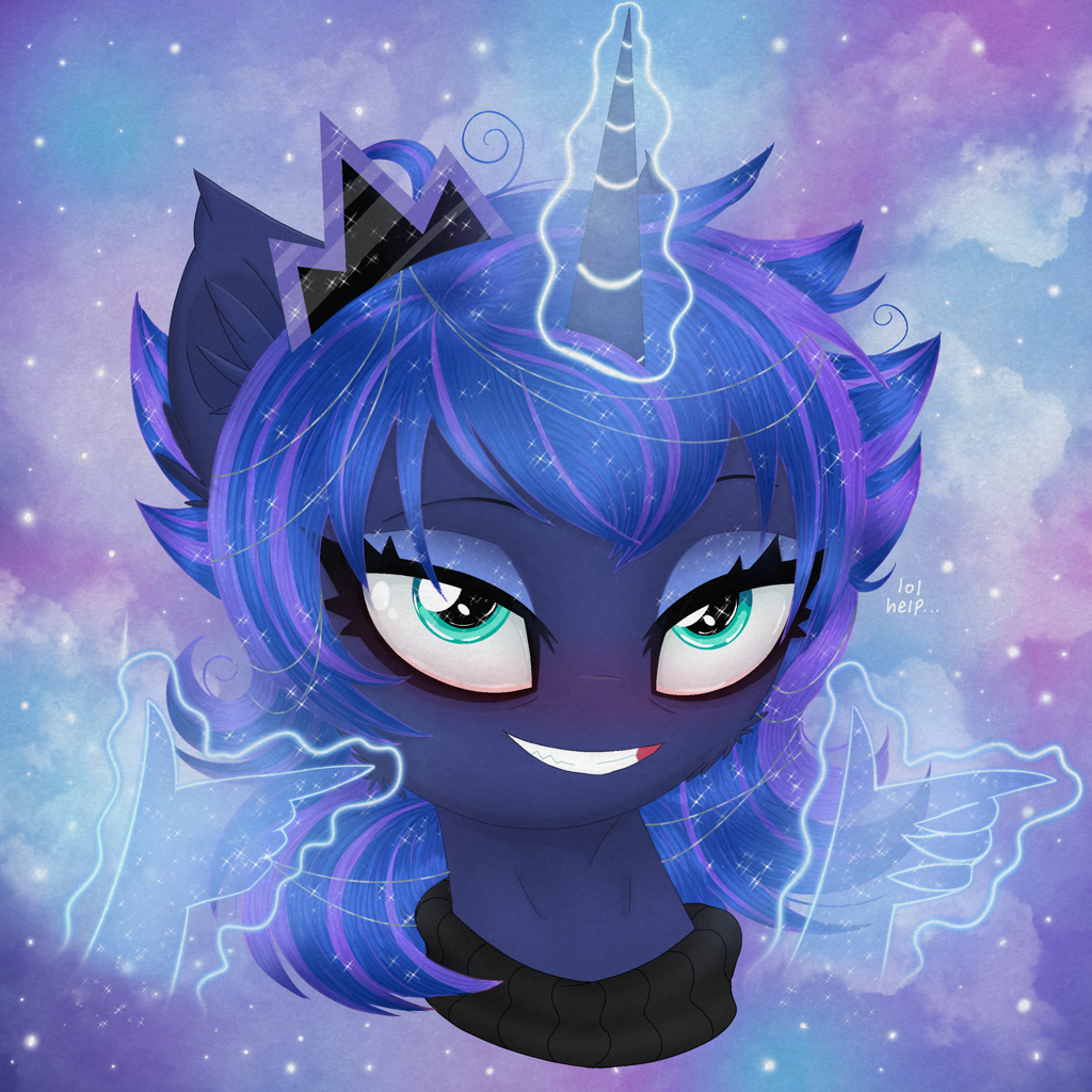 #2300144 - safe, artist:darkest-lunar-flower, princess luna, g4 ...