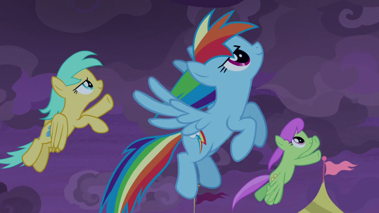 #2300580 - safe, screencap, merry may, rainbow dash, sunshower ...