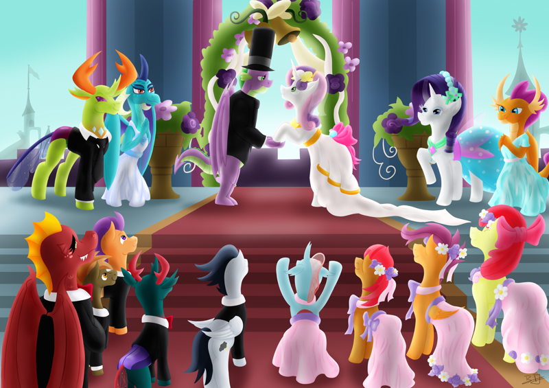 Spike And Rarity Get Married