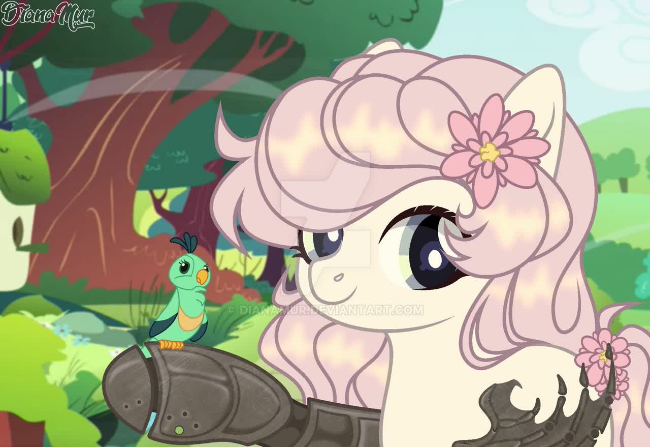 #2301666 - safe, artist:dianamur, oc, oc only, bird, earth pony, pony ...