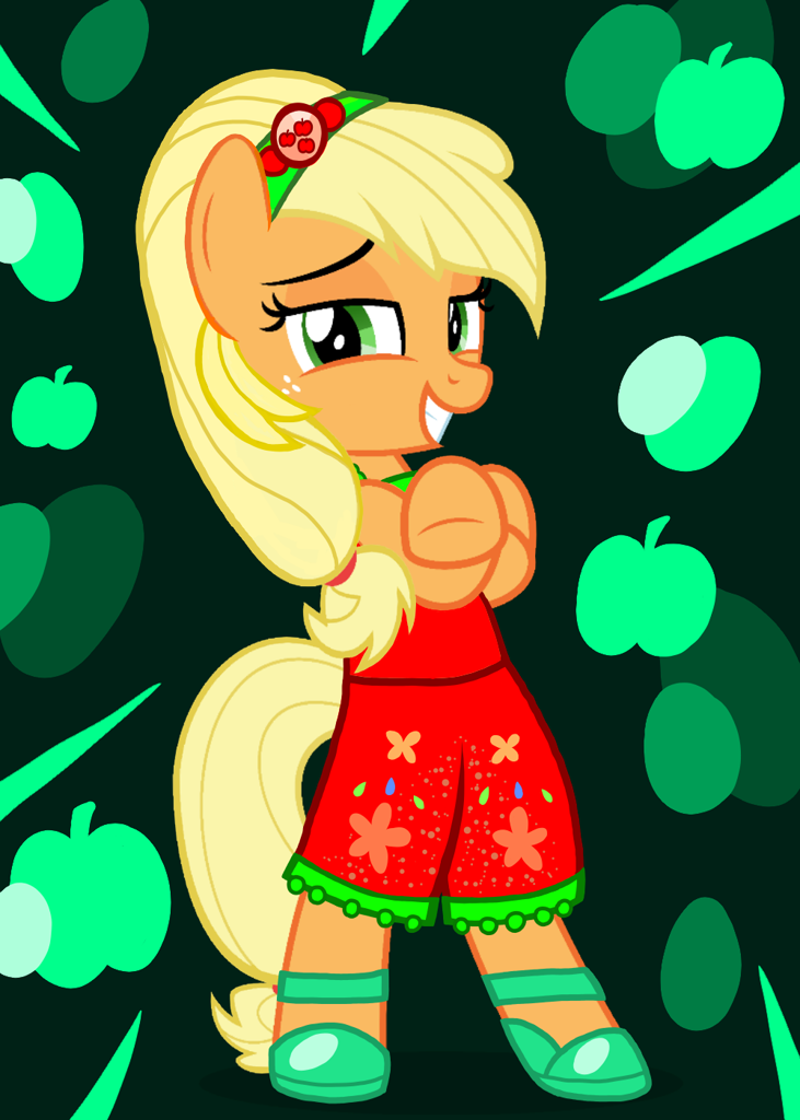 #2304429 - safe, artist:jhayarr23, artist:katya, edit, applejack, pony ...