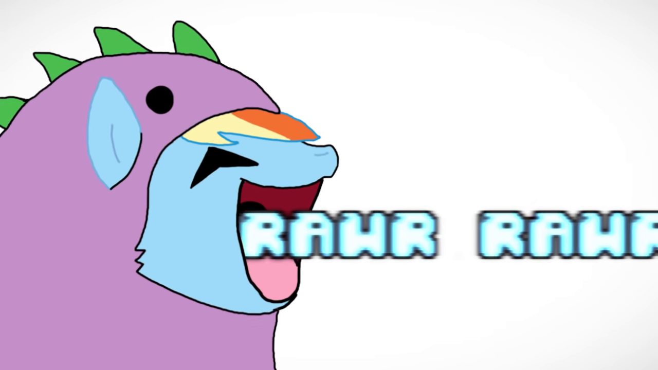 #2305356 - safe, artist:olibacon, applejack, rainbow dash, dinosaur ...