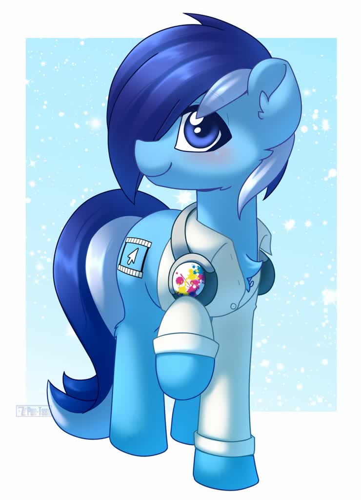 #2309314 - safe, artist:puetsua, oc, oc only, oc:brushie brusha, earth pony, pony, blushing ...