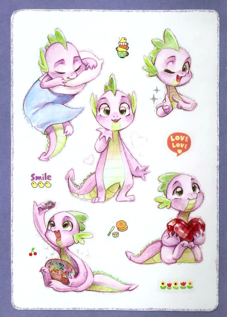 #2310751 - safe, artist:aphphphphp, spike, dragon, g4, blanket, bust ...