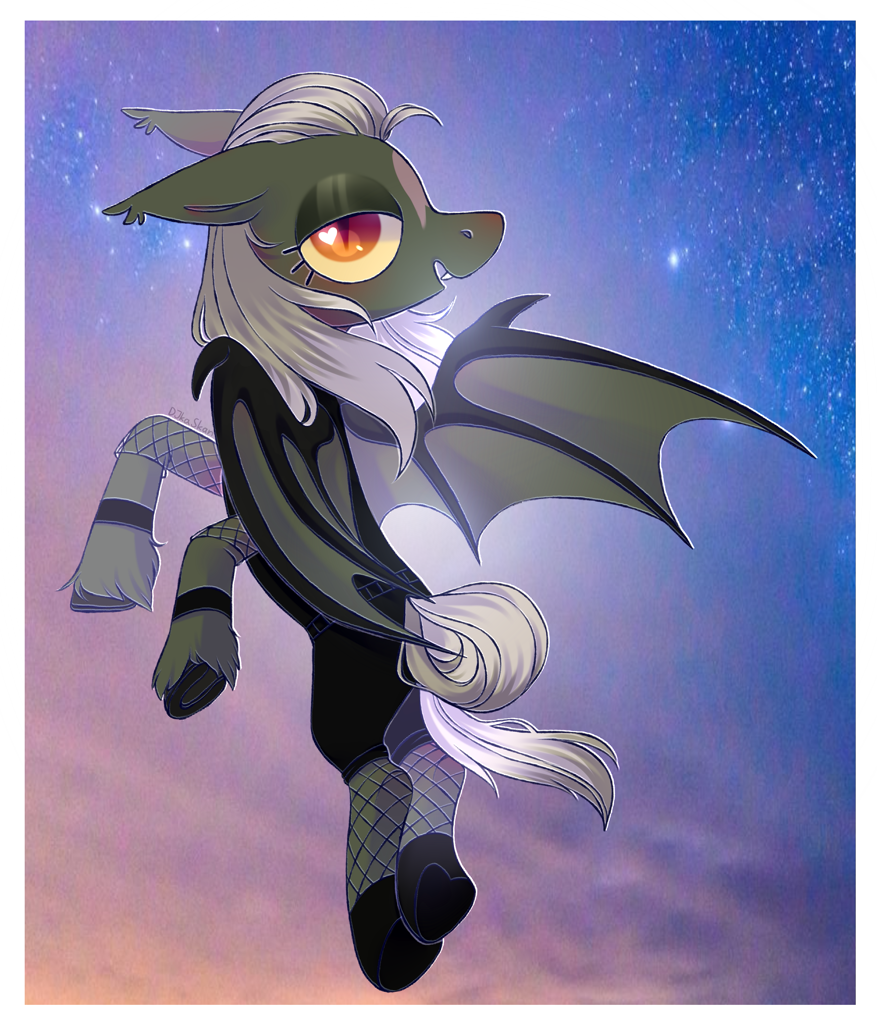 #2292800 - safe, artist:djkaskan, oc, oc only, bat pony, pony, night ...