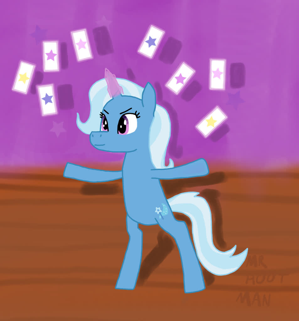 #2293310 - safe, artist:mrhootman, trixie, pony, card, female, horn ...