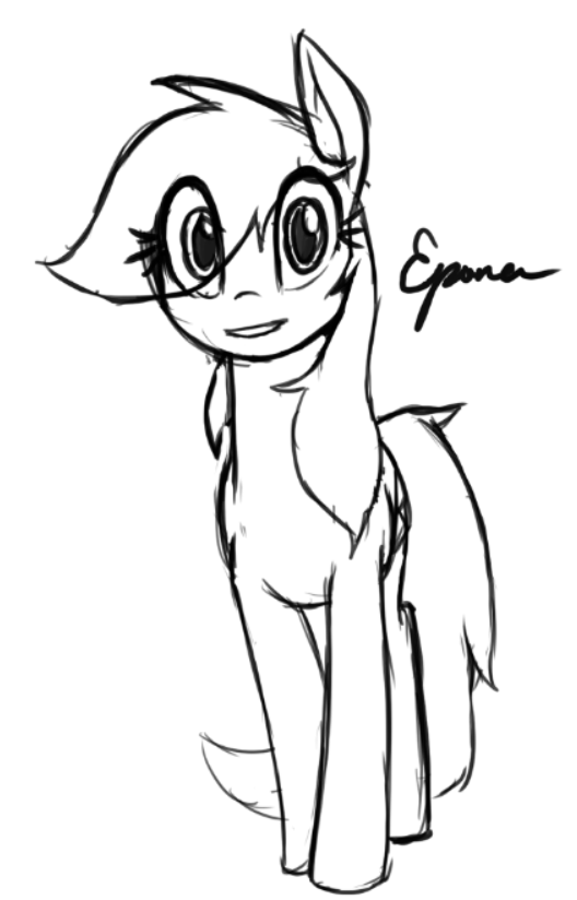 #2293809 - safe, artist:anearbyanimal, pony, doodle, epona, epony, eye ...