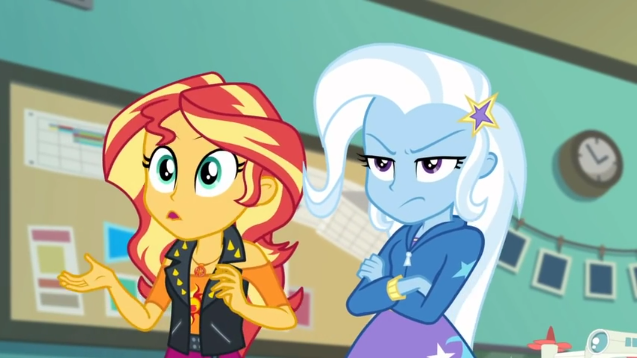 Mlp Sunset Shimmer And Trixie