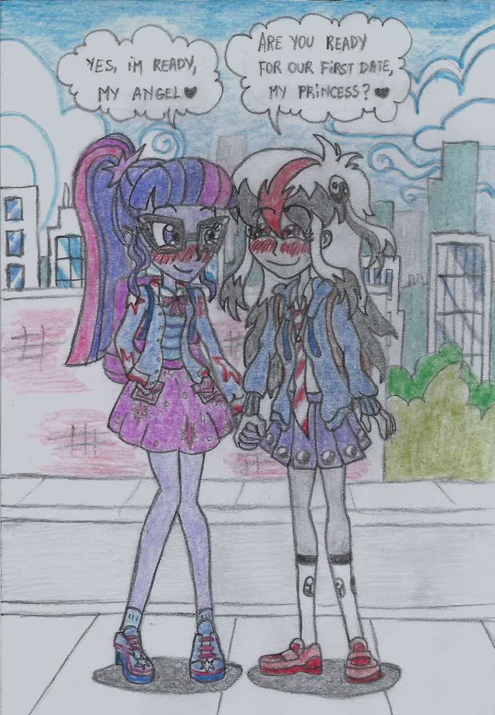 #2321948 - safe, artist:nephilim rider, sci-twi, twilight sparkle, oc ...