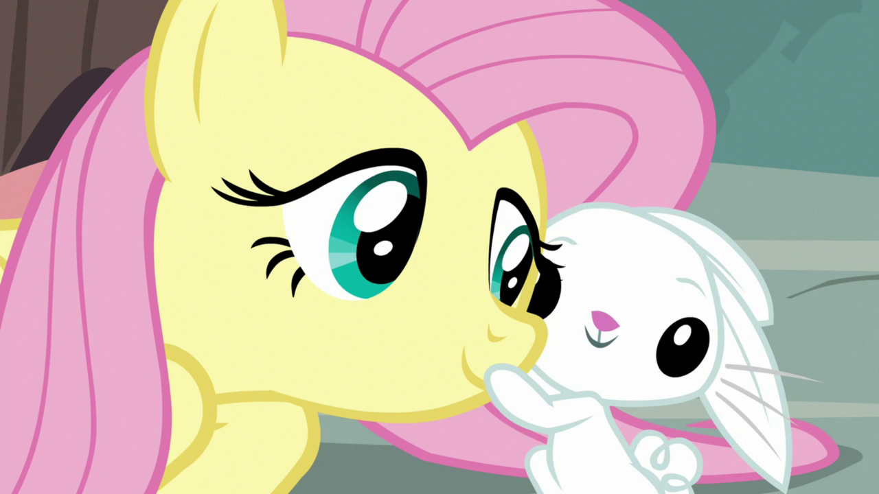 #2323194 - safe, screencap, angel bunny, fluttershy, pony, rabbit, she ...
