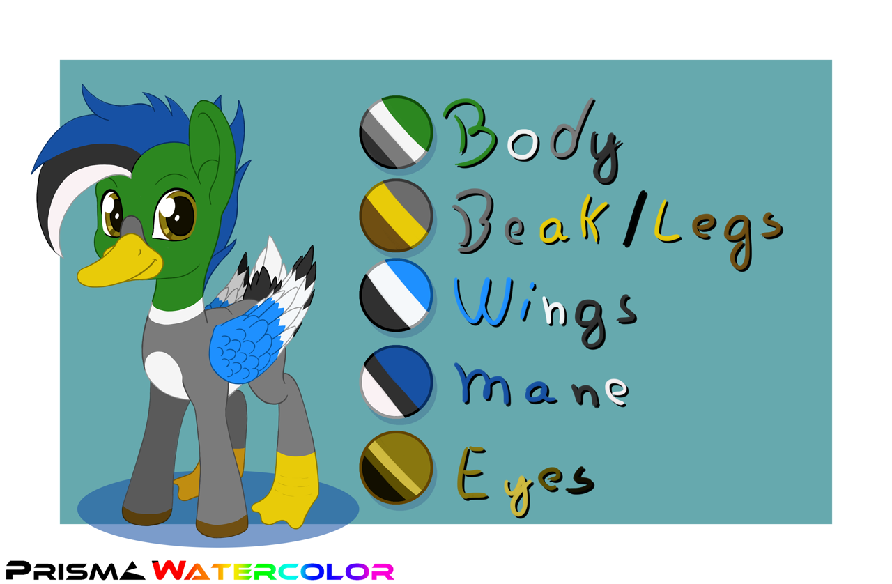 #2312208 - safe, artist:prismawatercolor, oc, oc only, bird, duck pony ...