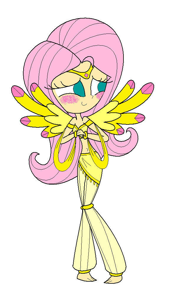 #2327797 - safe, artist:annasabi101, fluttershy, genie, human, g4 ...