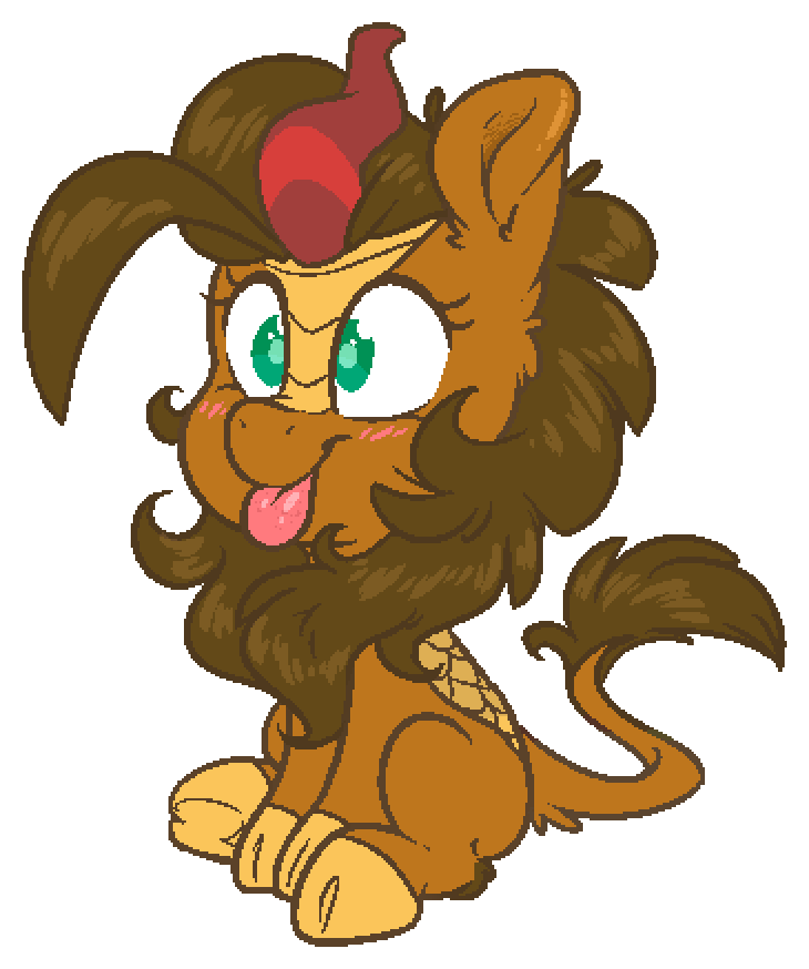 #2332274 - safe, artist:fluffyxai, oc, oc only, oc:earthen spark, kirin, chibi, pixel art, silly ...