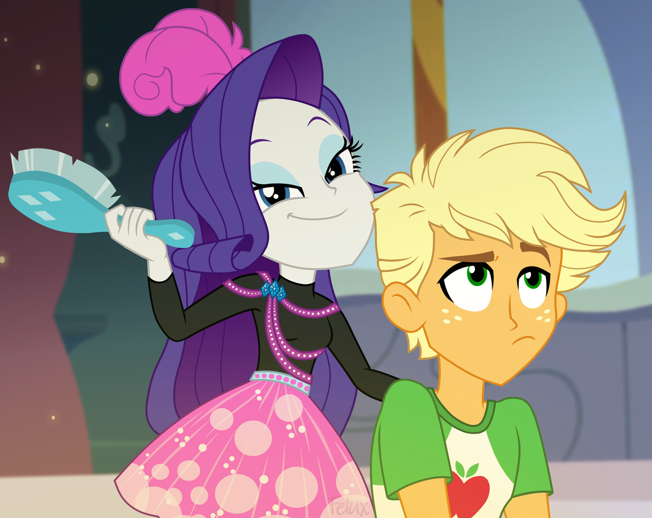 #2333737 - safe, artist:felux, ragamuffin (g4), rarity, equestria girls ...