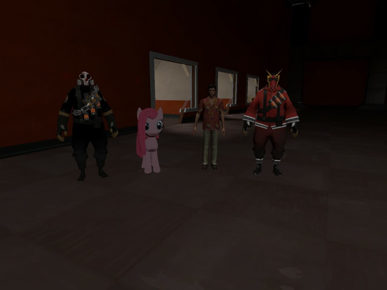 #2313647 - safe, artist:nightmenahalo117, pony, 3d, pyro, team fortress ...