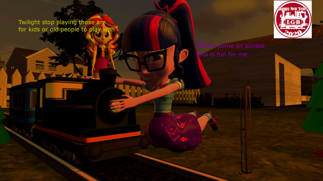 #2315221 - safe, artist:conrail15, sci-twi, sunset shimmer, twilight ...