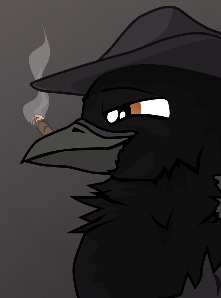 #2315881 - safe, artist:aaronmk, oc, oc only, bird, crow, griffon ...