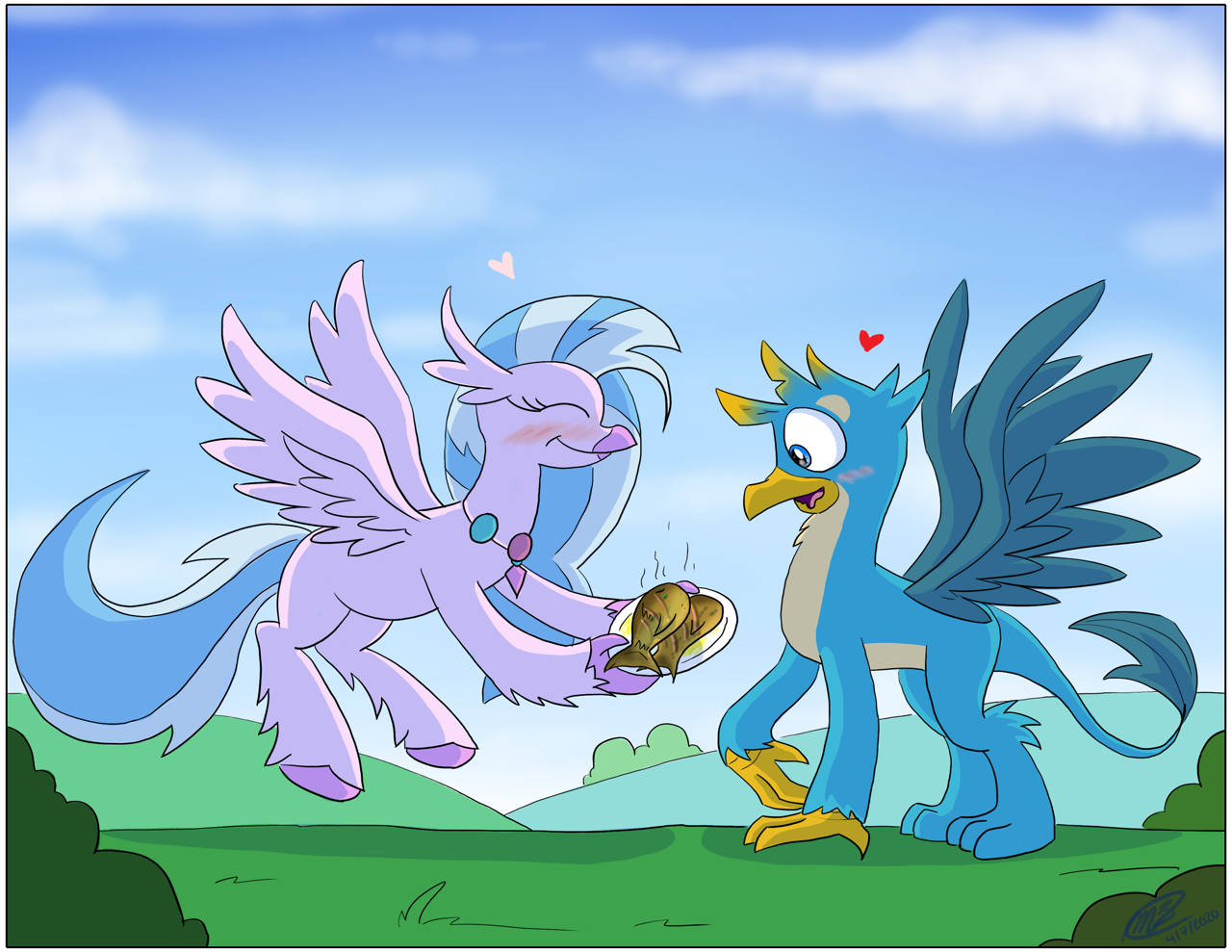 #2317103 - safe, artist:loreto-arts, gallus, silverstream, classical ...