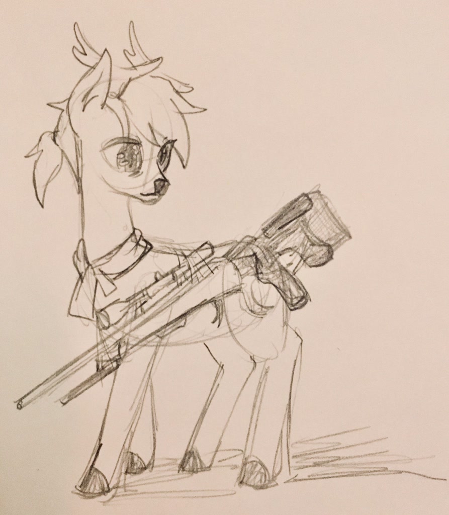 #2344250 - safe, artist:willoillo, oc, oc only, oc:white thorn, deer ...