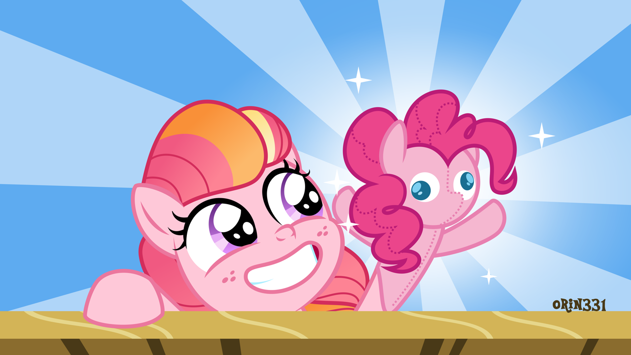 #2346074 - safe, artist:orin331, pinkie pie, oc, oc:honeycrisp blossom ...