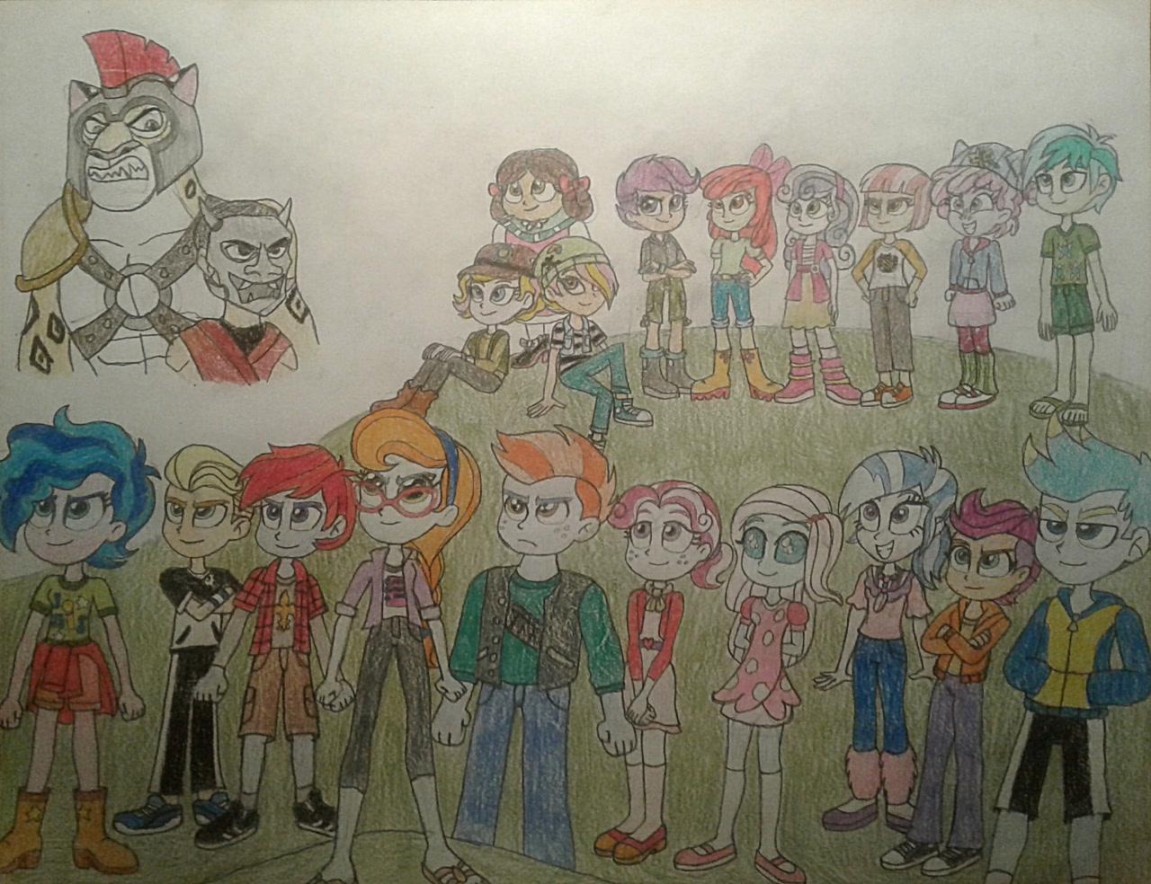 #2349940 - safe, artist:jebens1, apple bloom, bright eyes, clover (g1 ...