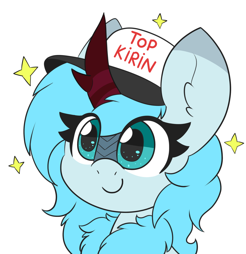 #2350150 - safe, artist:pegamutt, oc, oc:frost flare, kirin, bust, cute ...