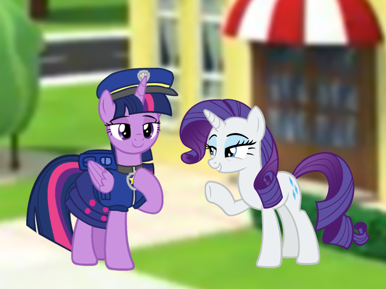 #2352594 - safe, artist:徐詩珮, rarity, twilight sparkle, alicorn, pony ...